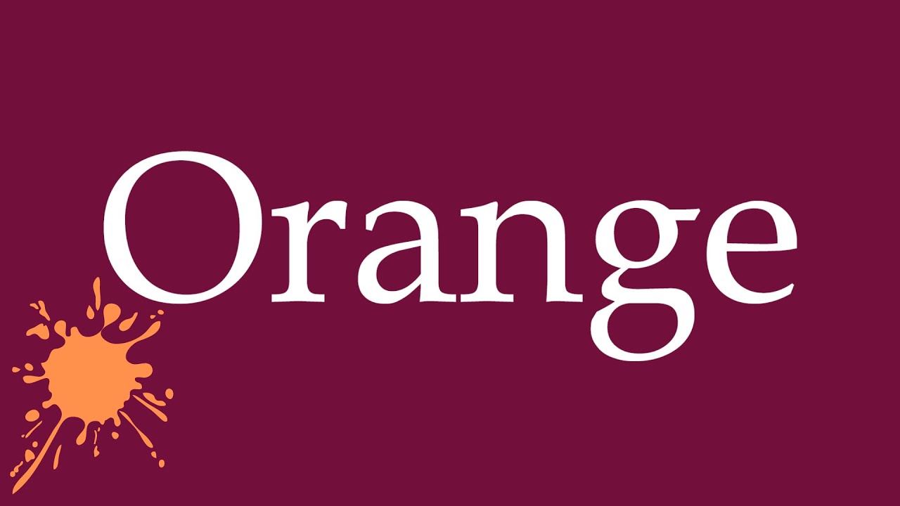 How to Pronounce ''Orange'' Correctly in German - YouTube