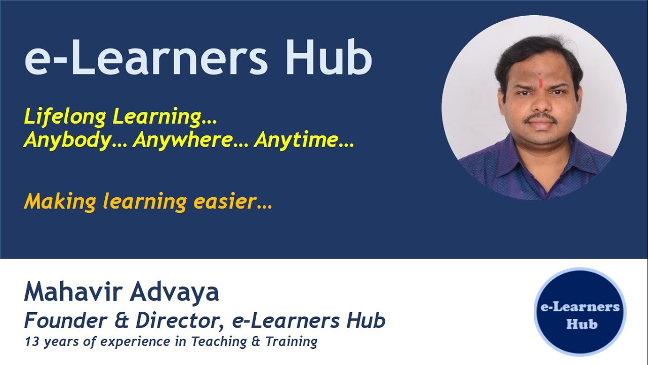 Introduction to e-Learners Hub | e-Learners Hub - YouTube