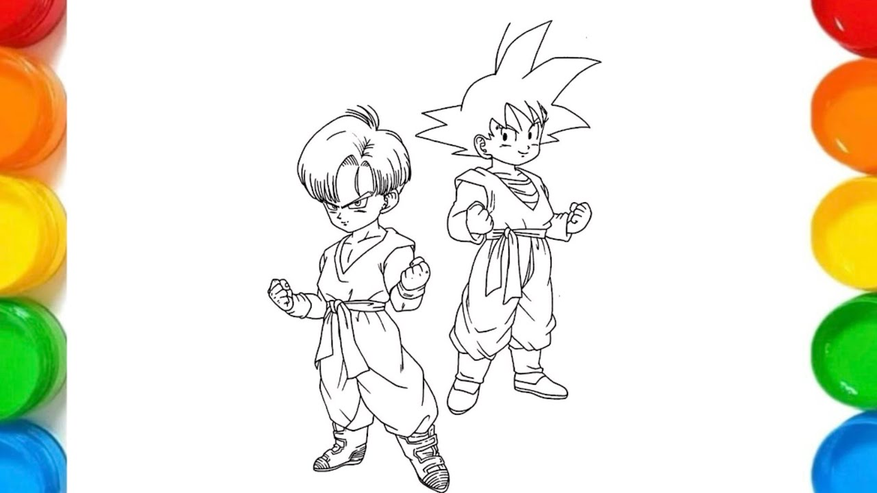 Colouring Son Goten and Trunks| Dragon Ball Z|Easy Step By Step ...
