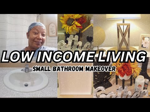 LOW INCOME LIVING/SMALL BATHROOM MAKEOVER/PAINTING AND DECORATING/#vlog ...