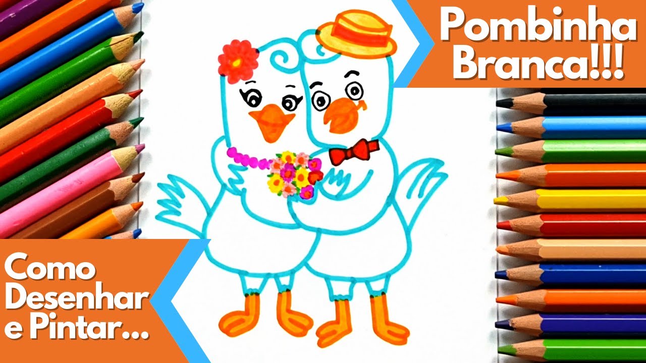 Como Desenhar e Pintar Pombinha Branca da Galinha Pintadinha - YouTube