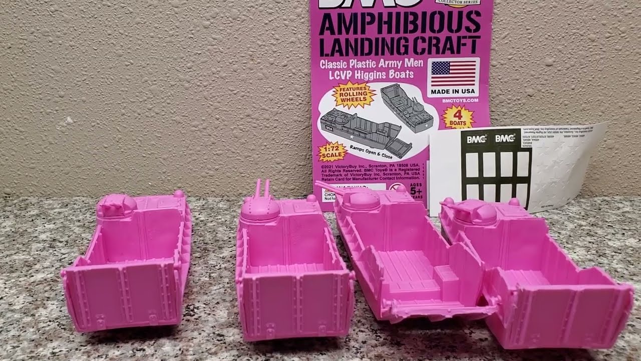 BMC PINK! Amphibious Landing Craft toy review! - YouTube
