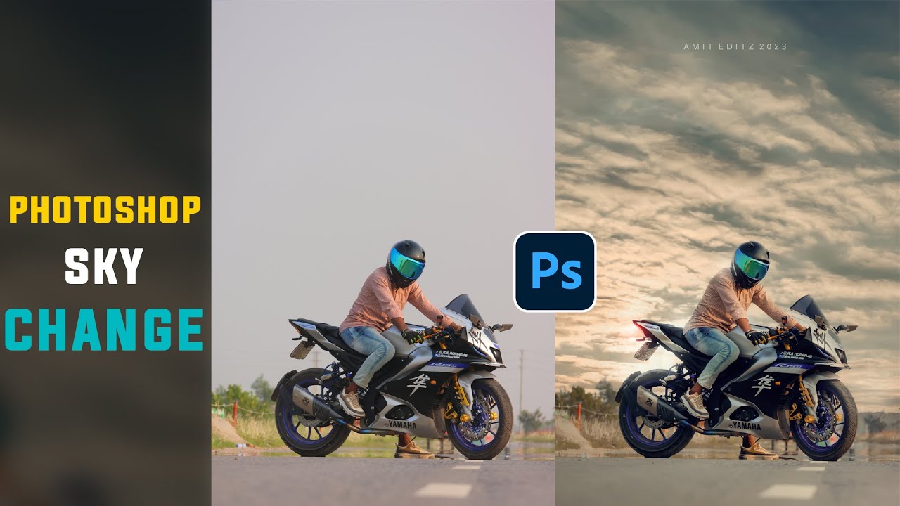 Photoshop sky change photo editing - Photoshop tutorial 2023 | Amit ...