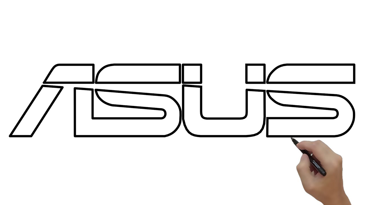 How to Draw Asus Logo | Drawing Asus Logo Using Guidelines - YouTube