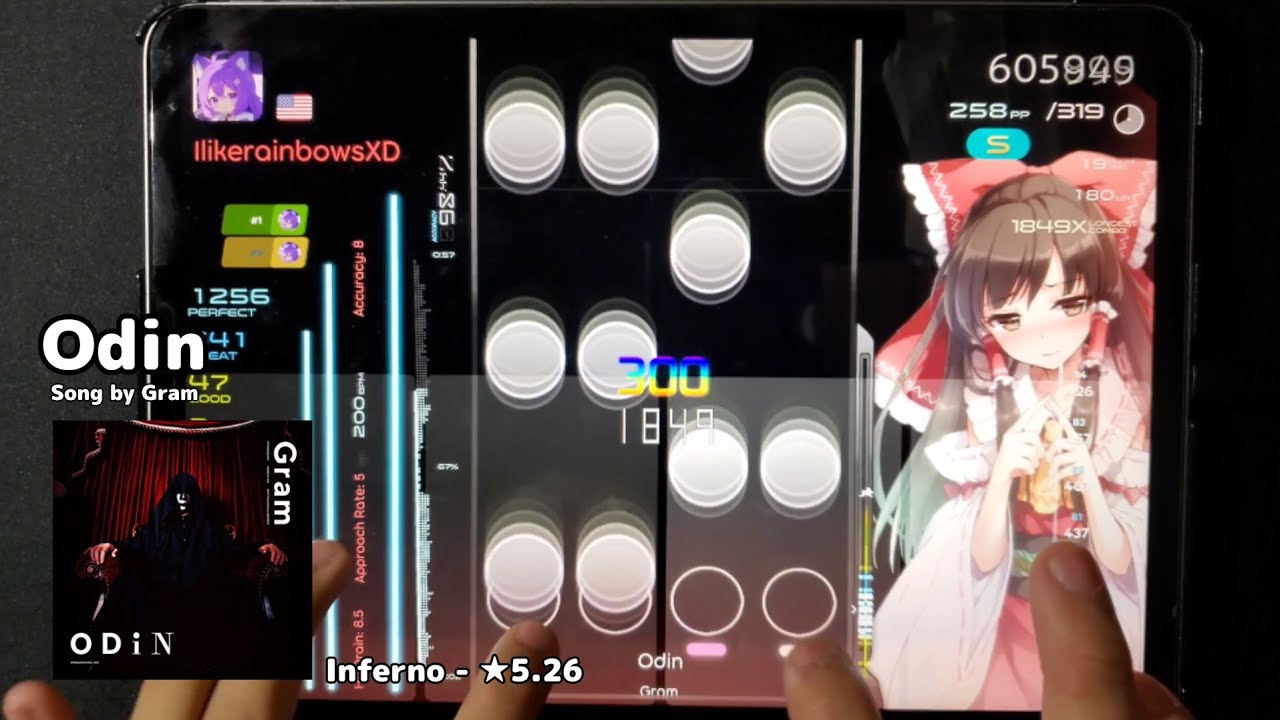 osu!mania | Odin by Gram | ★5.26 - 98.38% S - YouTube