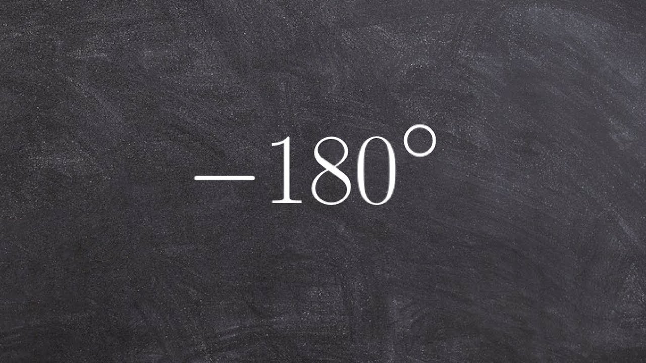 Sketch the Angle in Standard Position - YouTube