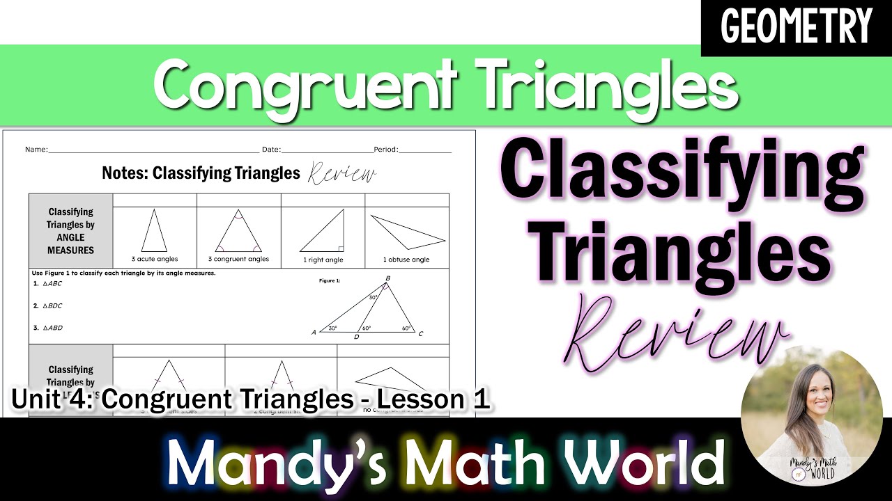 Classifying Triangles Review High School Geometry - YouTube