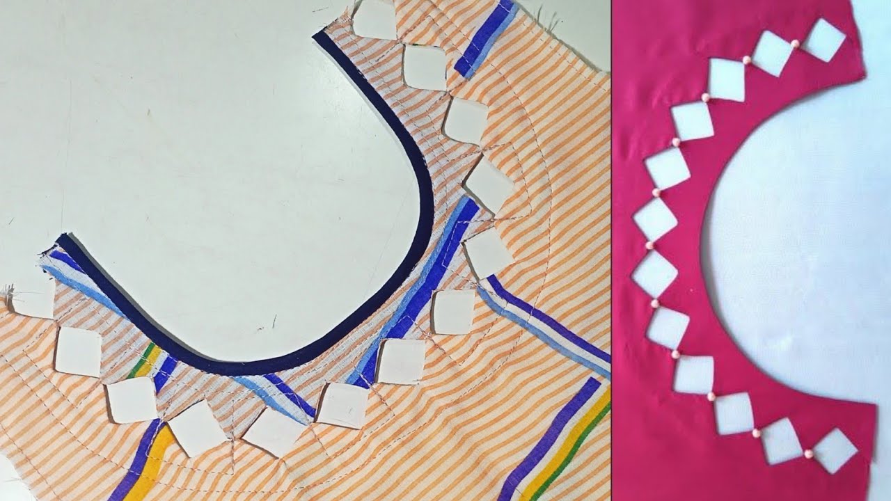 neck design cutting and stitching 🥰 Jamar golar design 😍 জামার গলার ...