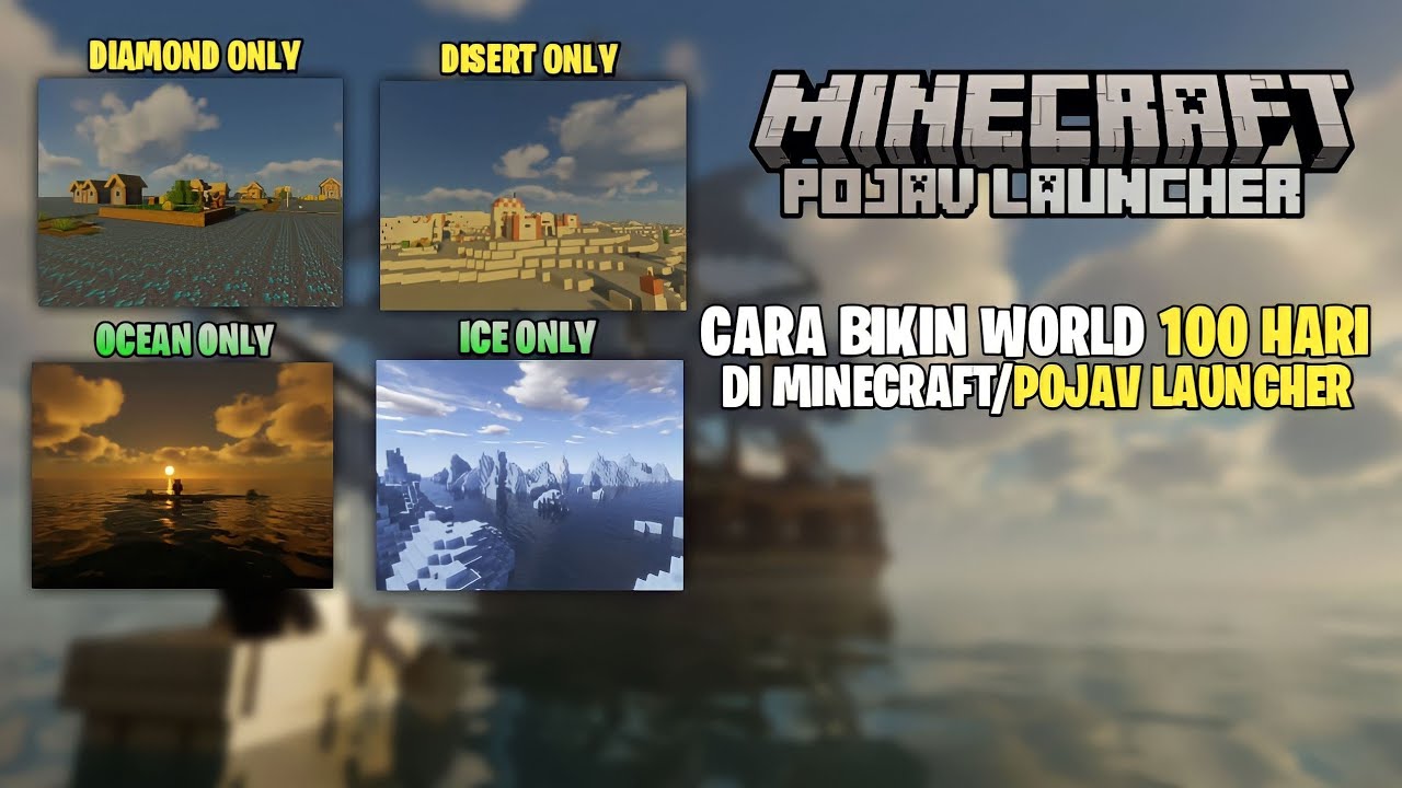 CARA BIKIN WORLD 100 HARI MINECRAFT/POJAV LAUNCHER 2023 - YouTube