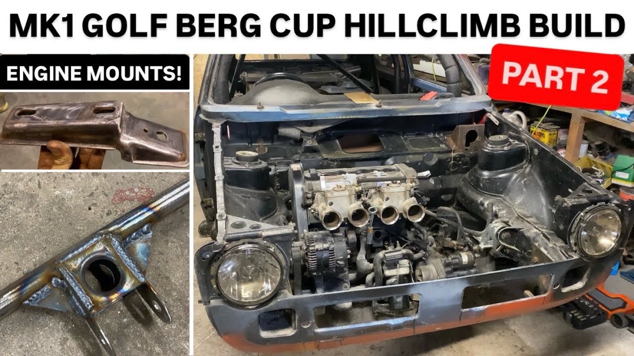 Fabricating Engine Mounts! - MK1 GOLF BERG CUP HILLCLIMB BUILD #2 - YouTube