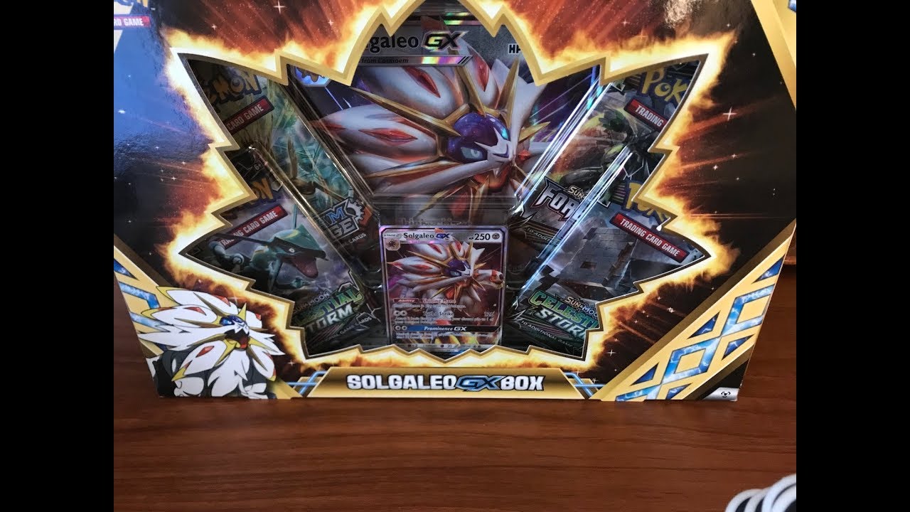 GOLD STATUS!! SOLGALEO GX BOX OPENING!! - YouTube
