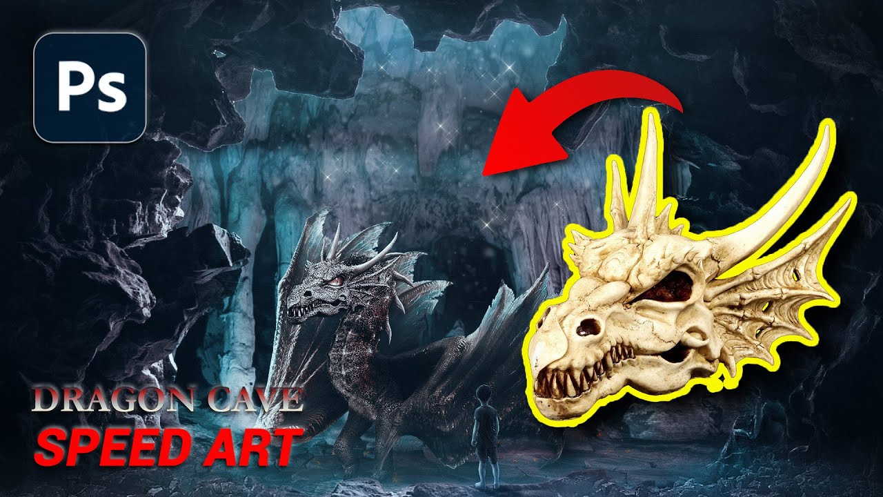Creating A Dragon with Skin and Bones | Photo Manipulation - YouTube