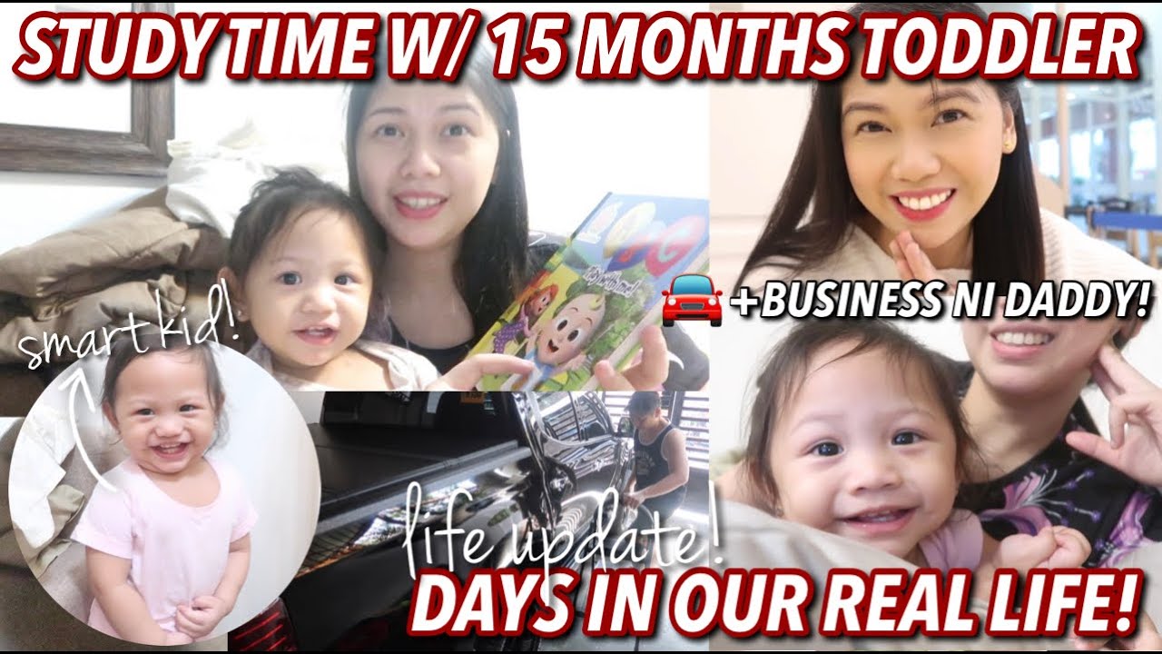 DAYS IN OUR REAL LIFE! STUDY TIME W/ MY 15 MONTHS TODDLER + BUSINESS NI DADDY |VLOG221 Candy ...