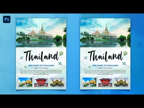 Travel Poster Design in Adobe Photoshop | Photoshop Tutorials - YouTube
