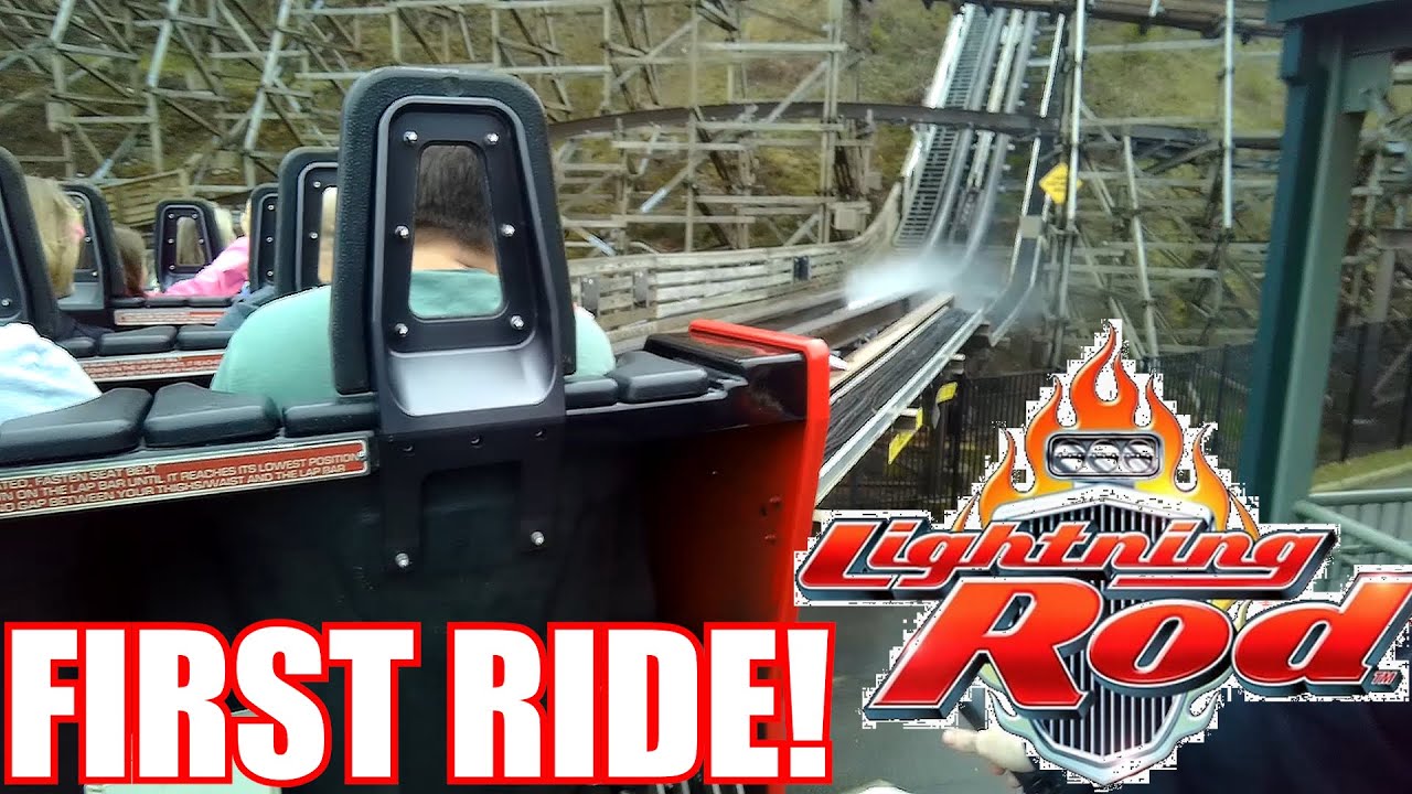 FIRST RIDE on LIGHTNING ROD - Dollywood - (Full Reaction) - YouTube