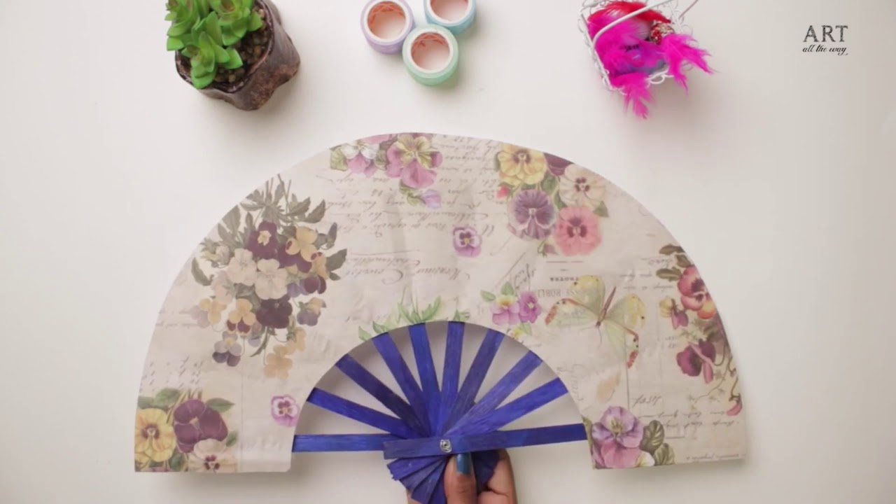 Japanese Fan | How to make a Japanese Hand Fan | Art All The Way - YouTube