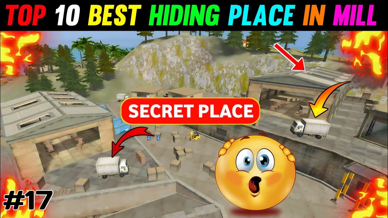 TOP 10 BEST HIDING PLACE IN MILL | FREE FIRE MILL SECRET PLACE | FREE ...