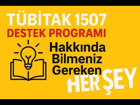 💡 TÜBİTAK 1507 Desteğiyle 1.000.000 TL’ye Kadar Hibe Alabilirsiniz! | 2025 Güncel Rehber