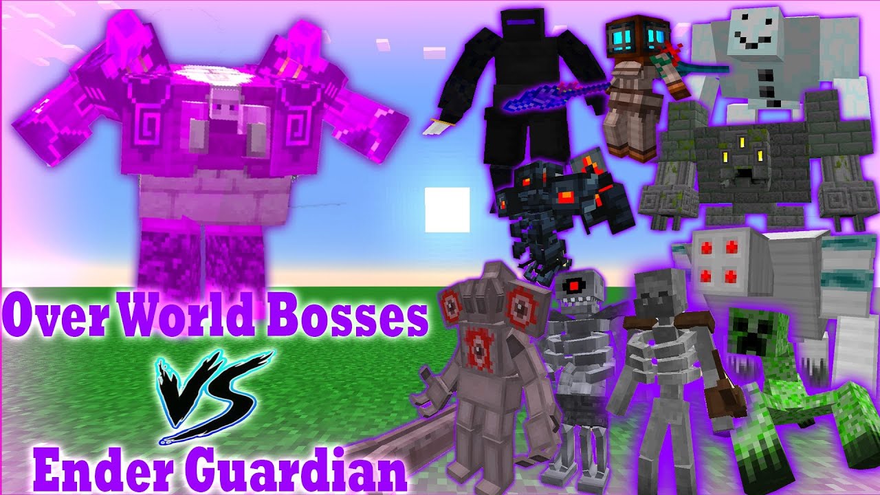 Over World Bosses VS Enchanted Ender Guardian | Minecraft Boss - YouTube