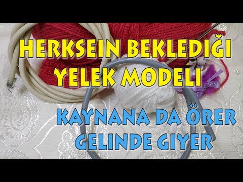 ÇEYİZLİK YELEK KAYNA ÖRER GELİN GİYER el örgüsü KABLO gelin yelek modeli,çeyizlik,anne yeleK,tığ işi