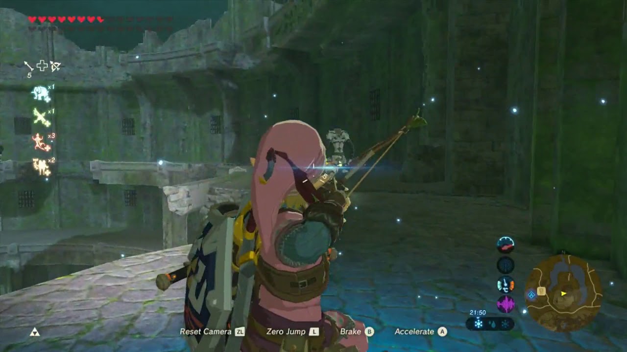 Zelda BotW: Pink Link rides up The Colosseum on the MasterCycleZero ...
