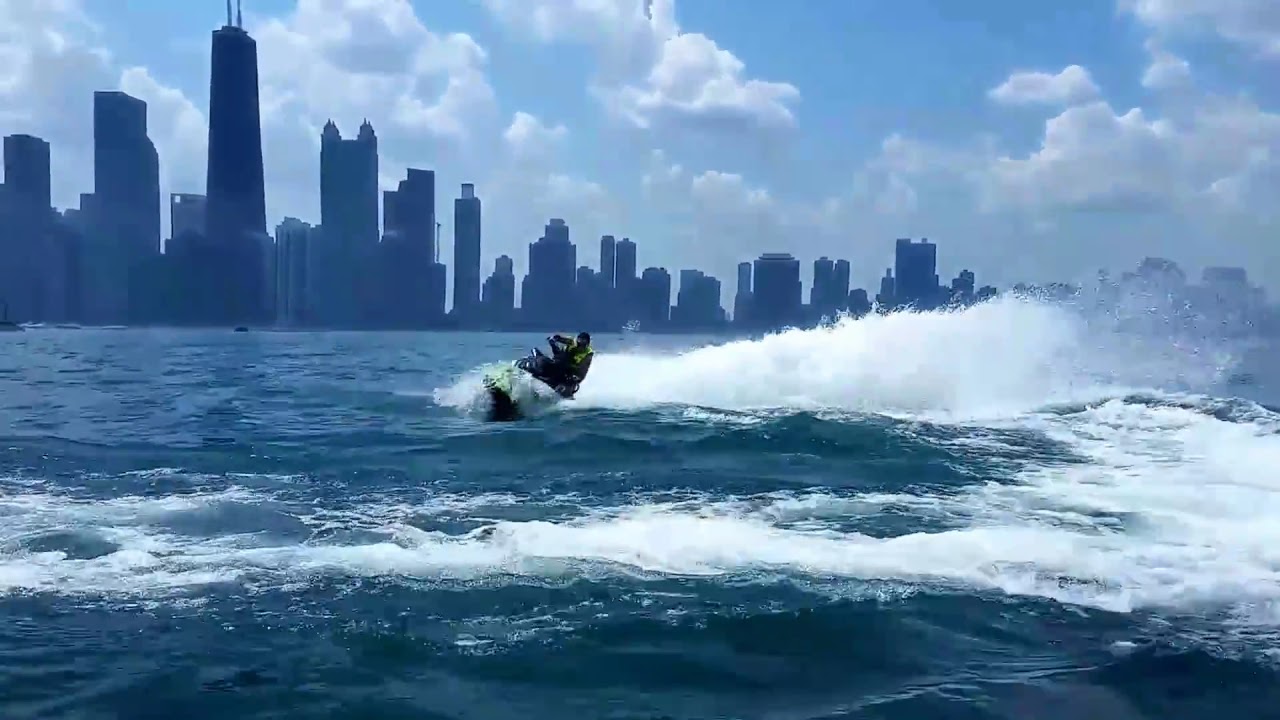 CRAZY 230 HorsePower, FULL THROTTLE Jet Ski. Chicago *Lake Michigan ...