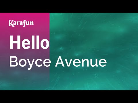 Hello - Boyce Avenue | Karaoke Version | KaraFun