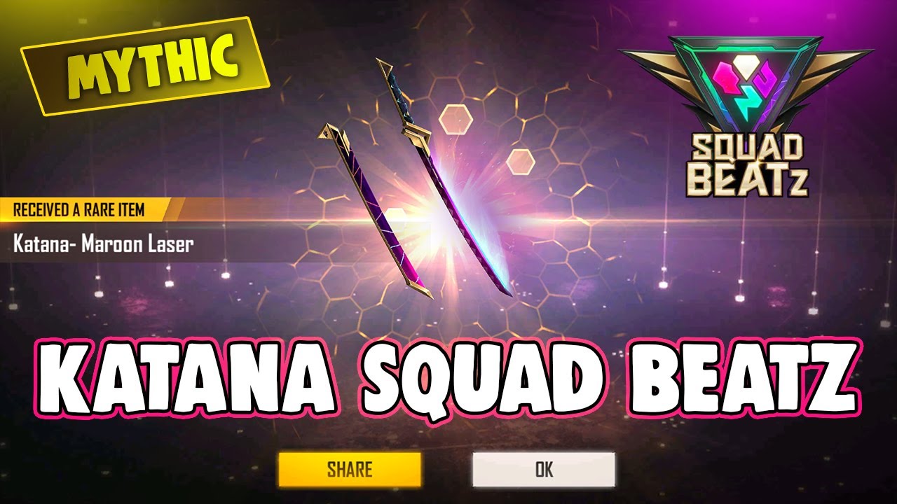 KATANA MAROON LASER FF - SQUAD BEATZ - YouTube