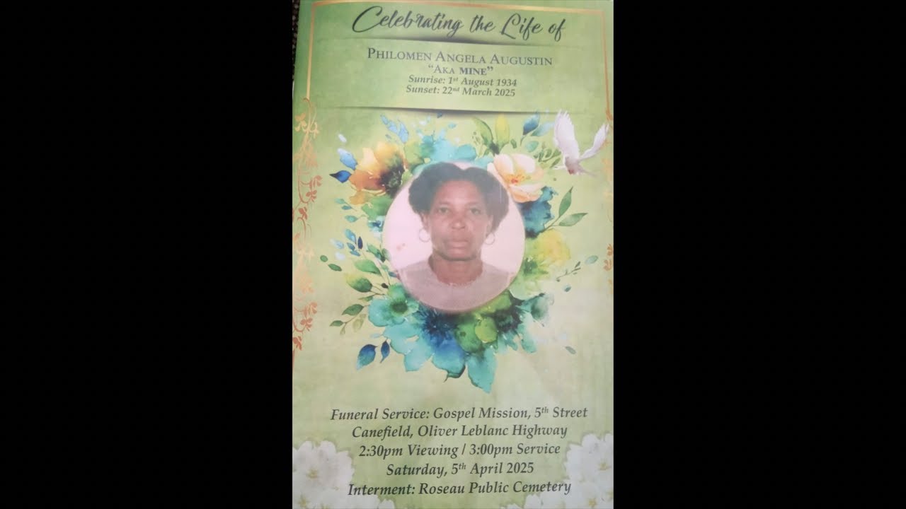 Celebrating the life of Philomen Angela Augustine AKA “Mine” - YouTube
