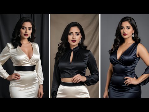 Elegant Satin Styles: Black & White Glamorous Evening Dresses Lookbook