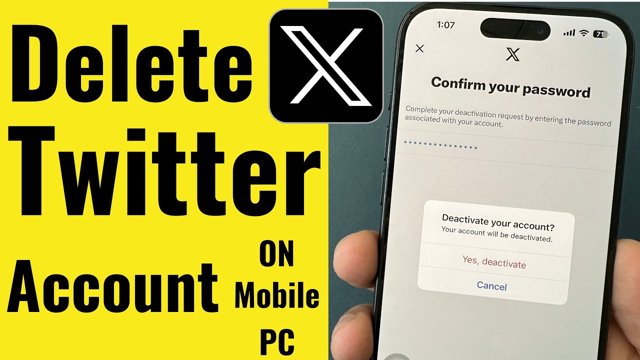 How to Delete Twitter (X) Account (2026) - Permanently On iPhone ...