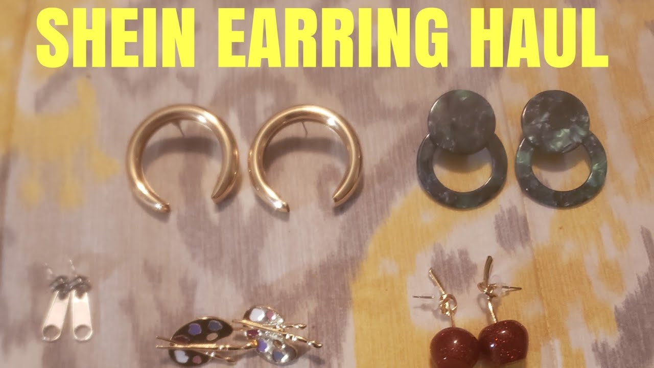 SHEIN HAUL. FIRST TIME ORDER EARRINGS FROM SHEIN - YouTube