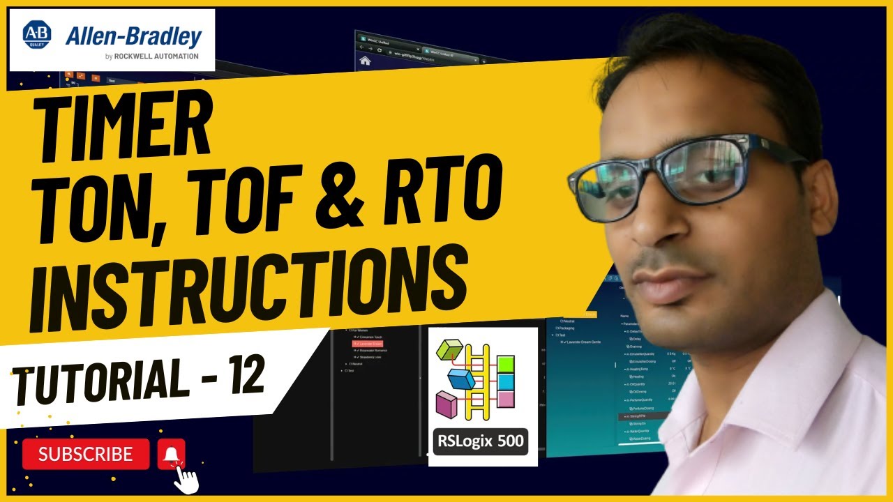 Allen Bradley PLC Training 12 - RSLogix 500 TON, TOF , RTO Timers ...