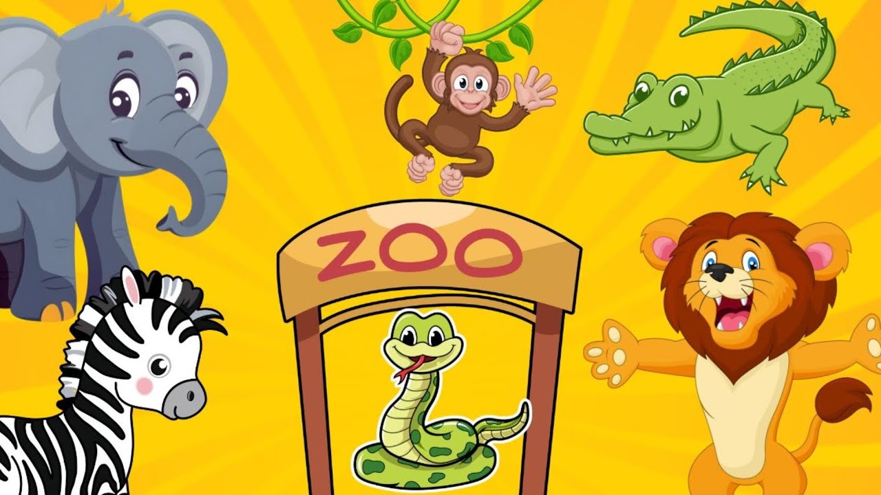 Zoo adventure song| fun animals sounds and movements| zoo animals song ...
