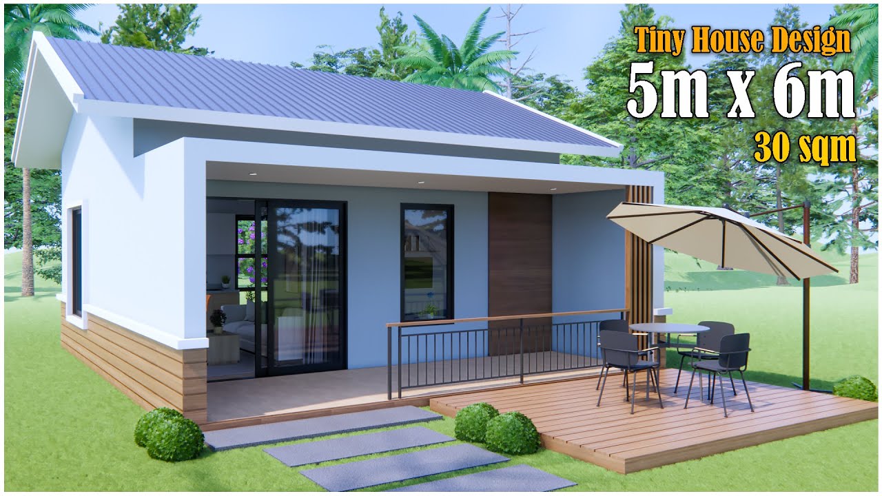 Tiny House Design 5m X 6m Modern House YouTube