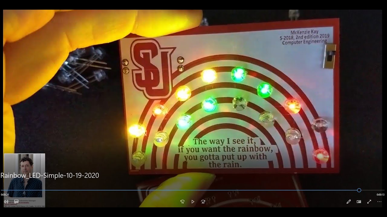 Redhawk Rainbow LED Display Board - Simple Version 10 19 2020 - YouTube