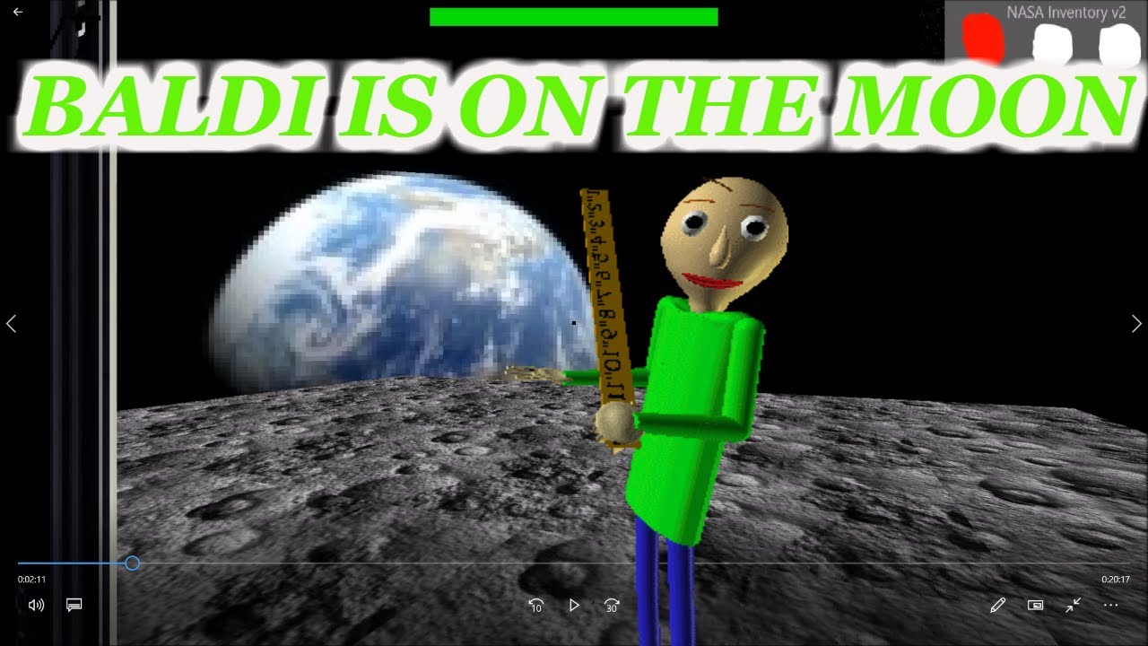 BALDI IS ON THE MOON! | Baldi's Basics in Education and Learning - YouTube