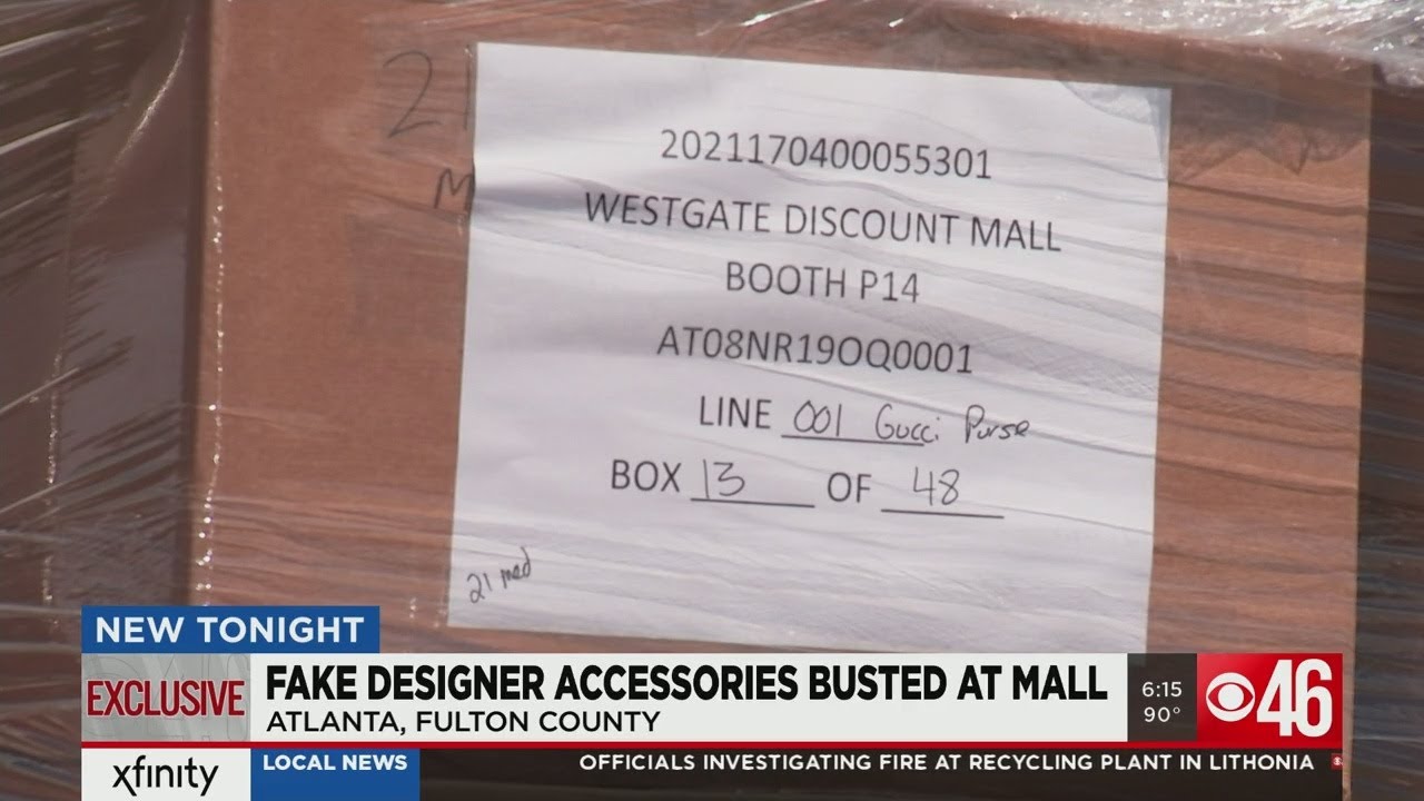 Exclusive: Fake designer accessories busted at mall - YouTube
