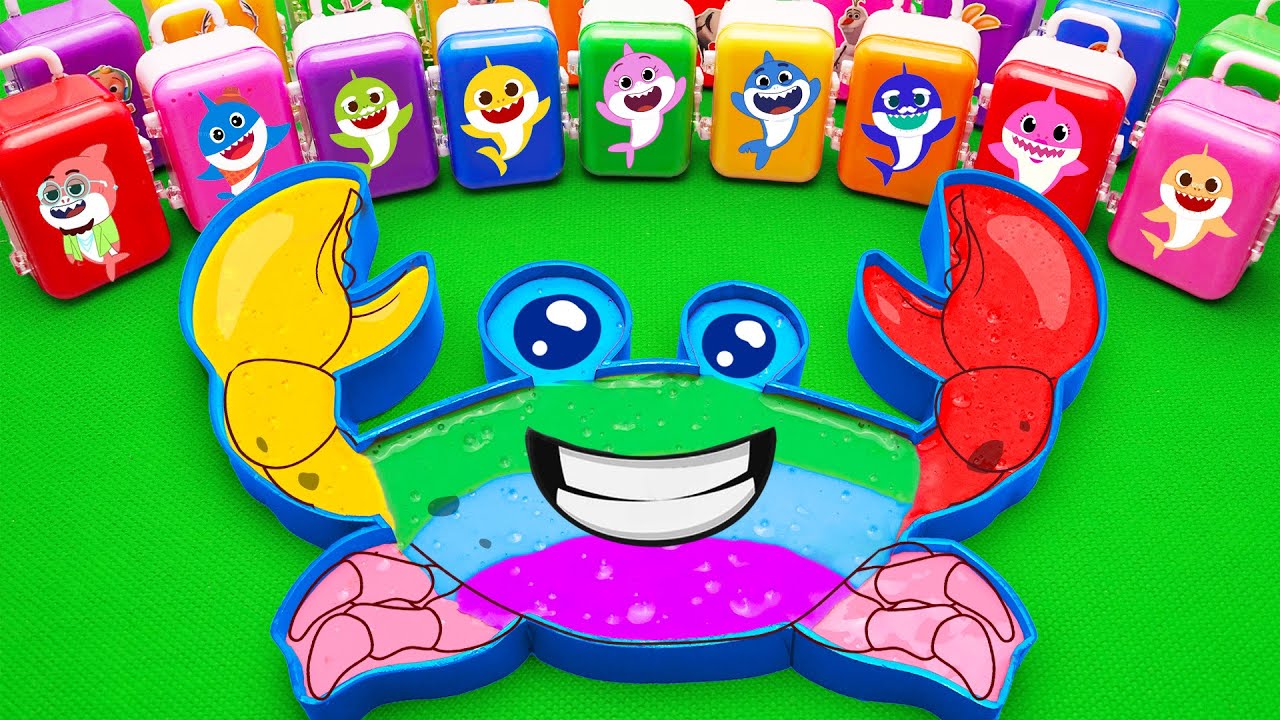 Satisfying ASMR | Making Rainbow Crab Bathtub by Mixing SLIME in Baby ...