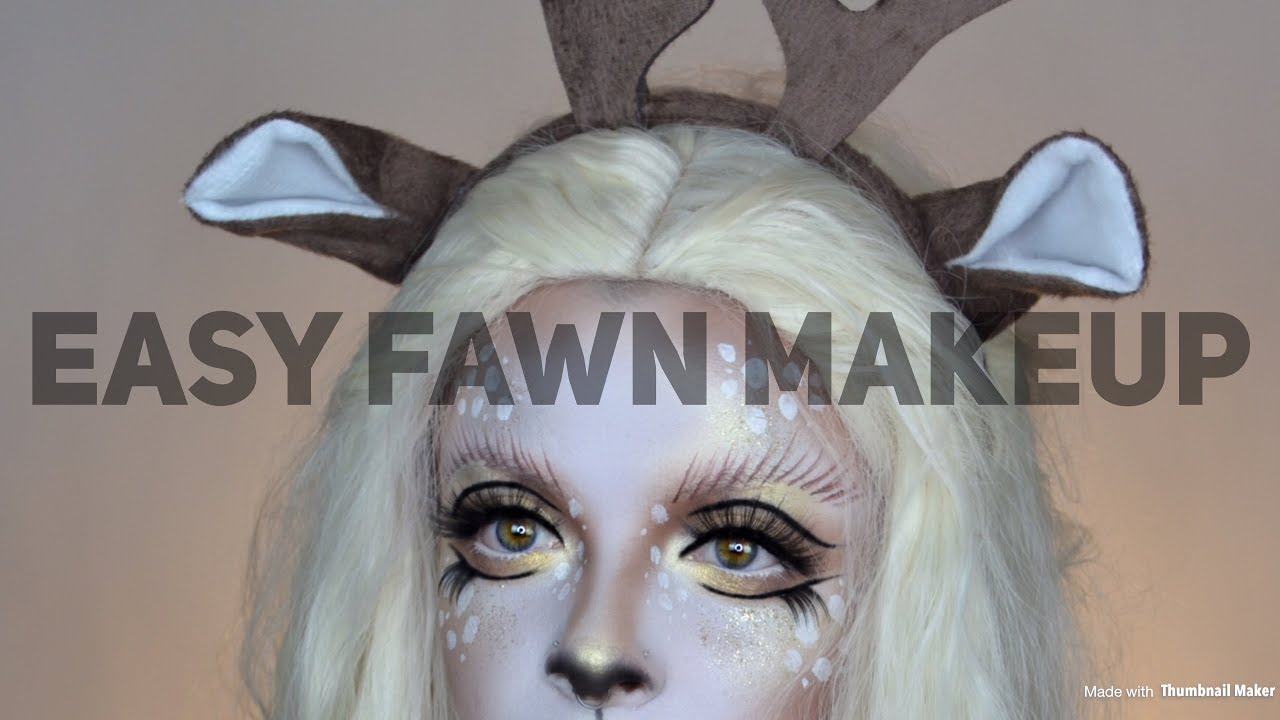 Simple Fawn Halloween Makeup Tutorial | COLOUR CREEP - YouTube