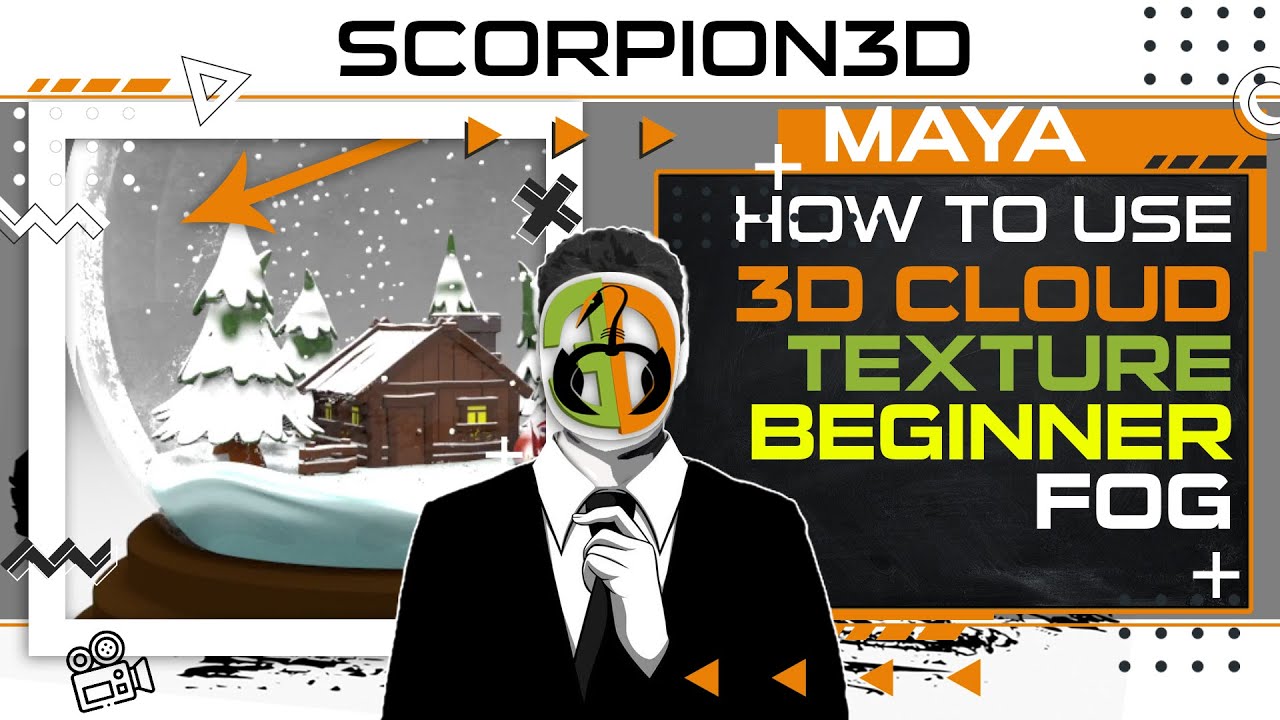 MAYA FOR BEGINNER, CREATE 3D TEXTURE FOR SNOW, STORM, FOG MATERIAL WITH ...