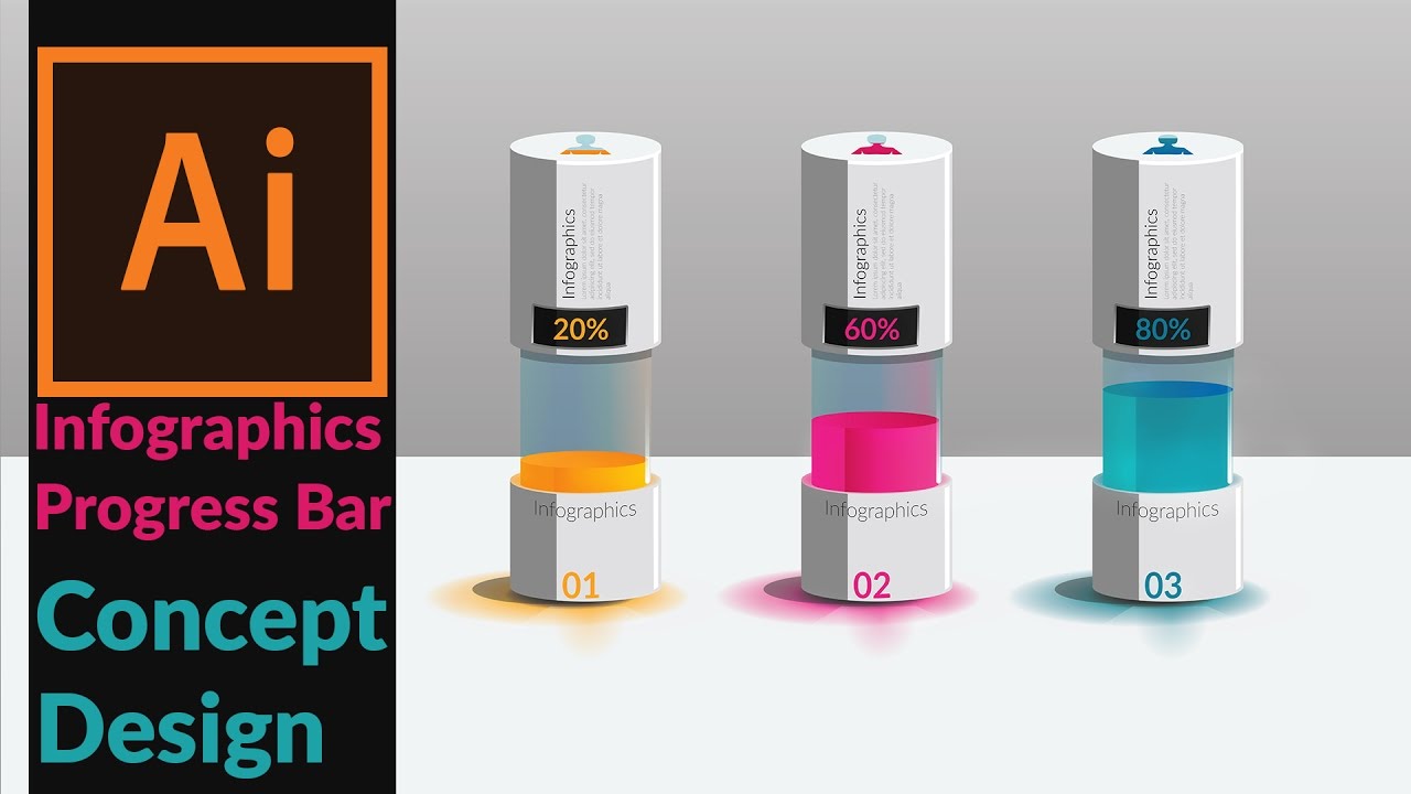 Concept Design - info-graphics Progress bar UI element in Adobe ...
