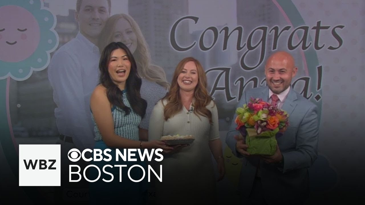 WBZ-TV's Anna Meiler surprised during final show before maternity leave ...