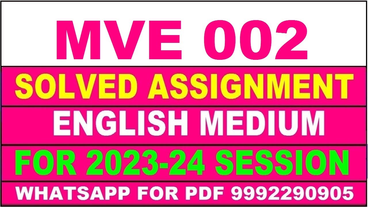 mve 002 solved assignment 2023-24 | mve 2 solved assignment in english ...