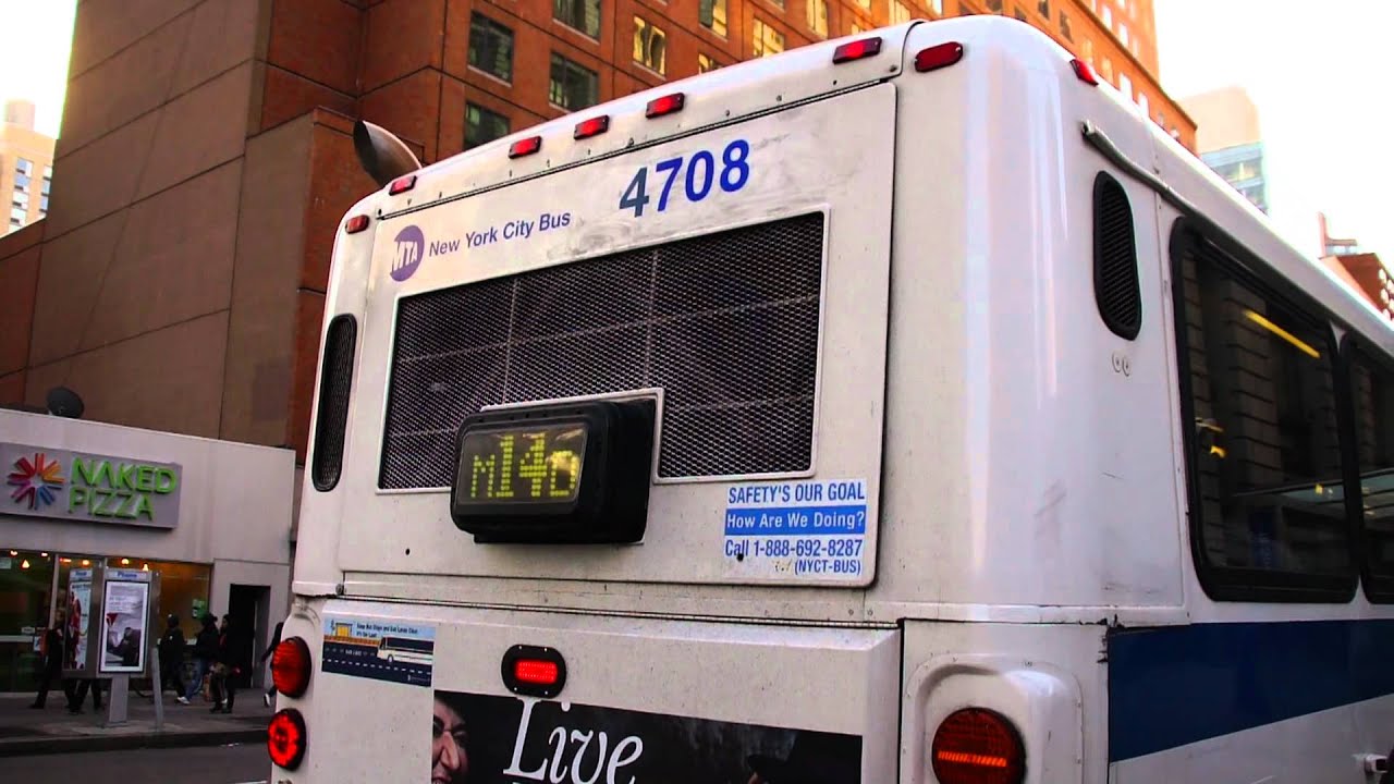 MTA New York City Bus 2000 New Flyer D60HF 4708 (ex-5295) On The M14D ...