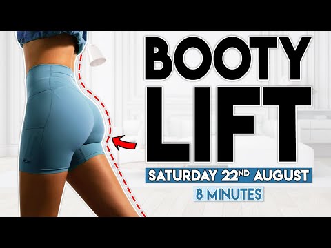 BOOTY LIFT (7 Day Workout Challenge) | 8 minute Home Workout
