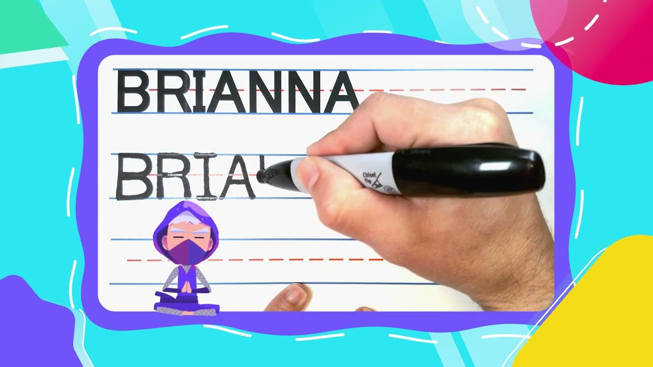 How To Write BRIANNA | Write With Me! -- FOR KIDS - YouTube