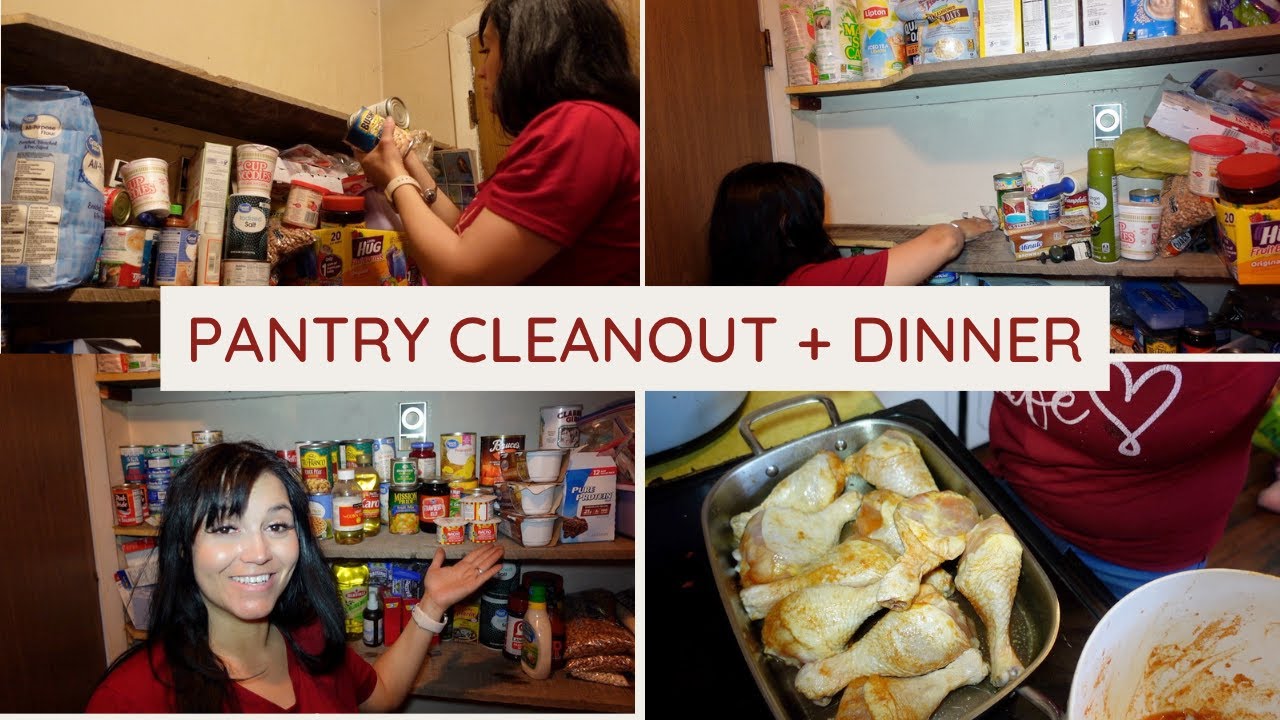 PANTRY DECLUTTER | CLEANING MOTIVATION | CLEAN WITH ME | WHAT'S FOR DINNER? - YouTube