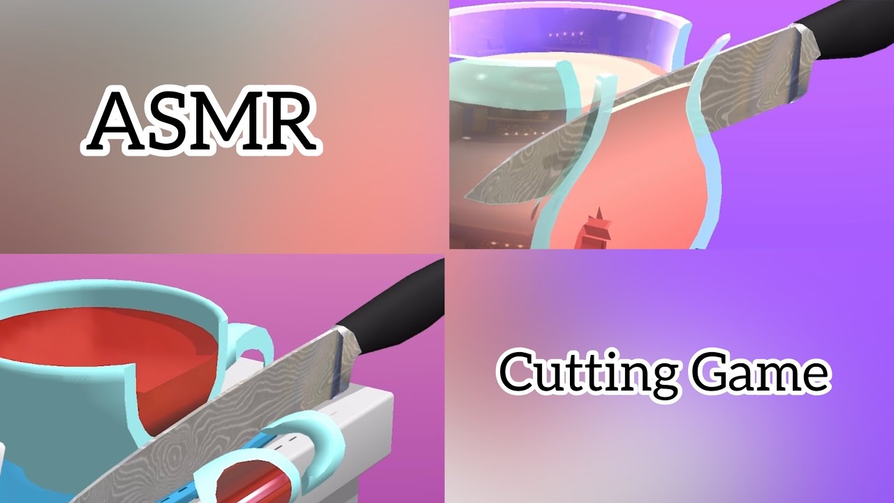 ASMR Cutting game! Relaxing sounds! Satisfying ASMR Video - YouTube