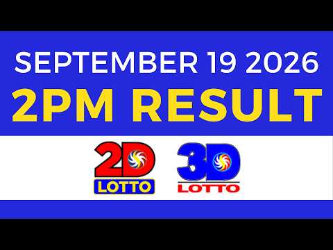Lotto Result September 19 2026 2PM | Swertres Ez2 PCSO